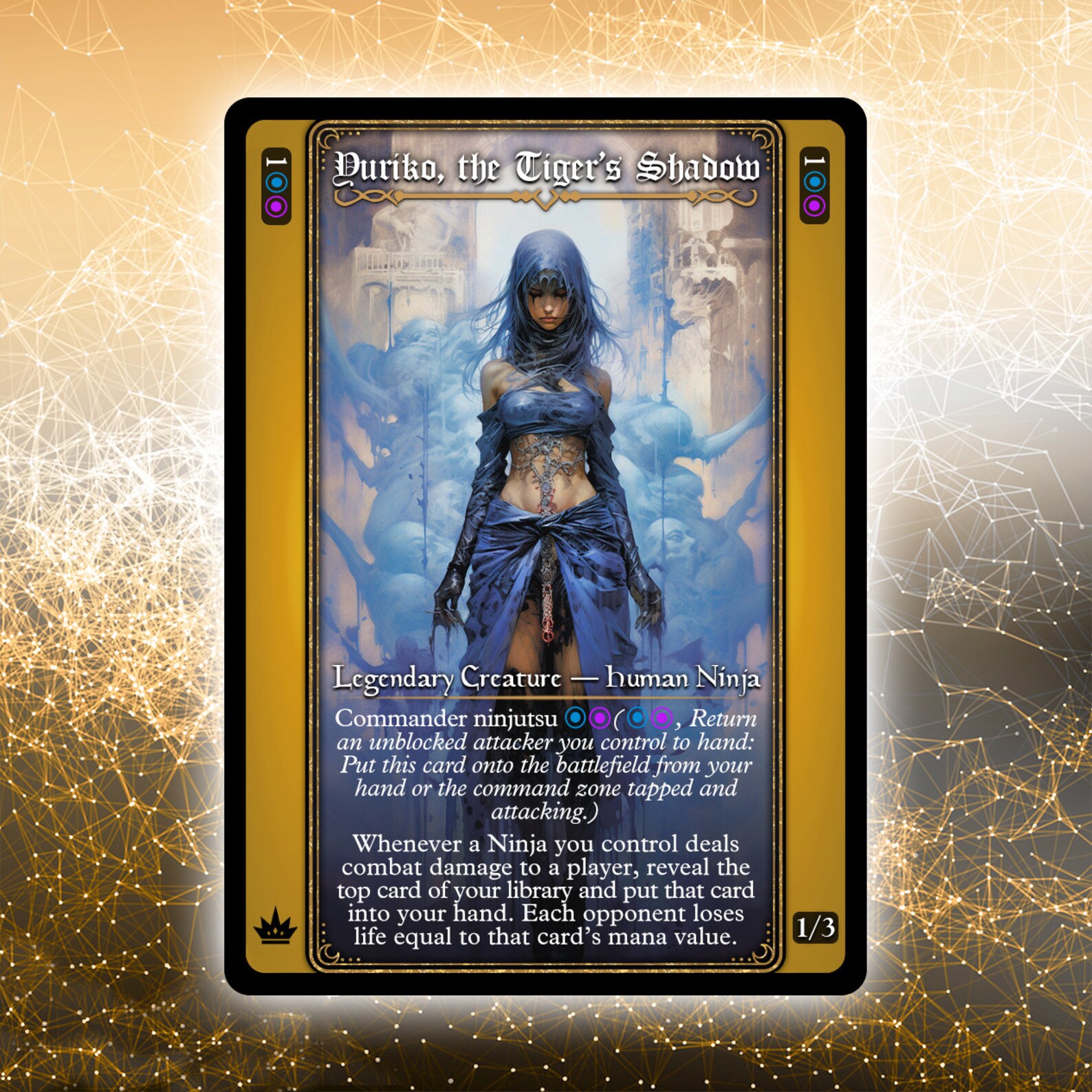 Yuriko, the Tiger's Shadow 1 alternative Custom Art / No Foil tarot ...