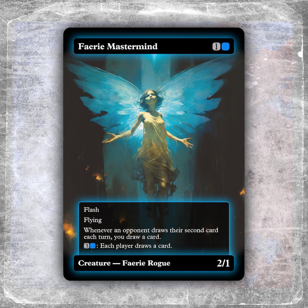 Faerie Mastermind 3 alternative Custom Art / No Foil hyperion Edh MTG Proxy - Etsy