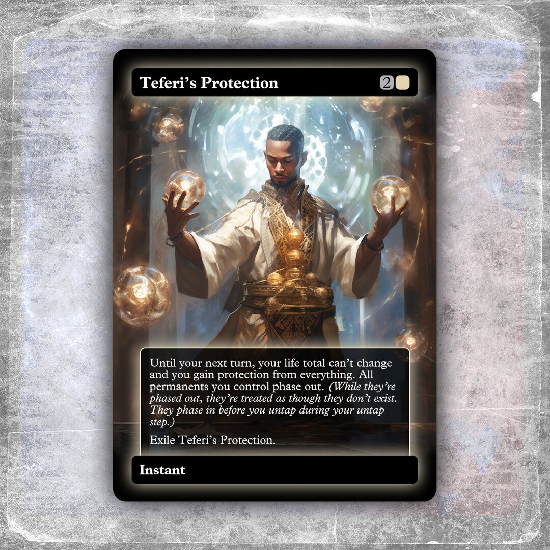 Teferi's Protection 3 alternative Custom Art / No Foil hyperion Edh MTG Proxy - Etsy