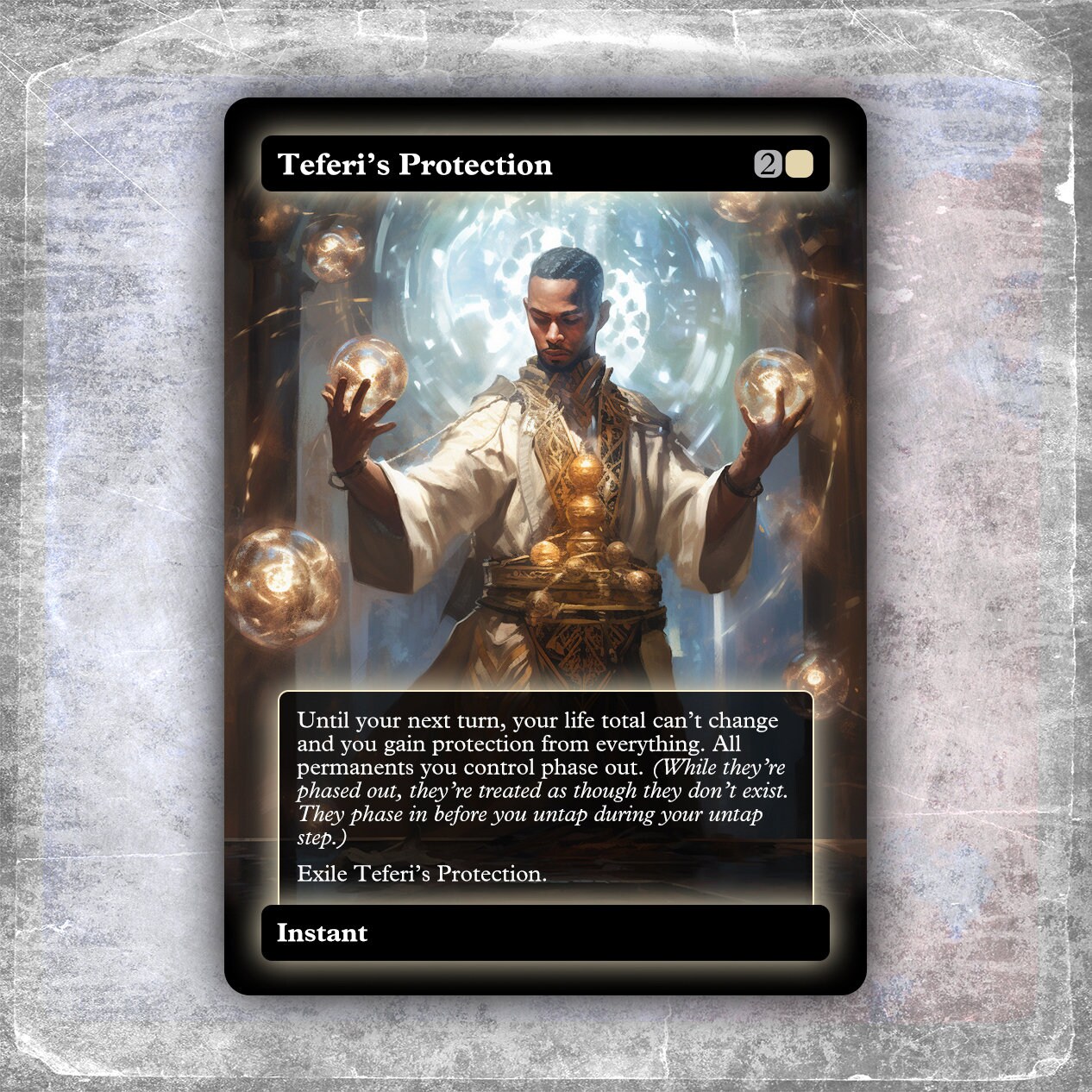 Teferi's Protection 3 alternative Custom Art / No Foil hyperion Edh MTG ...