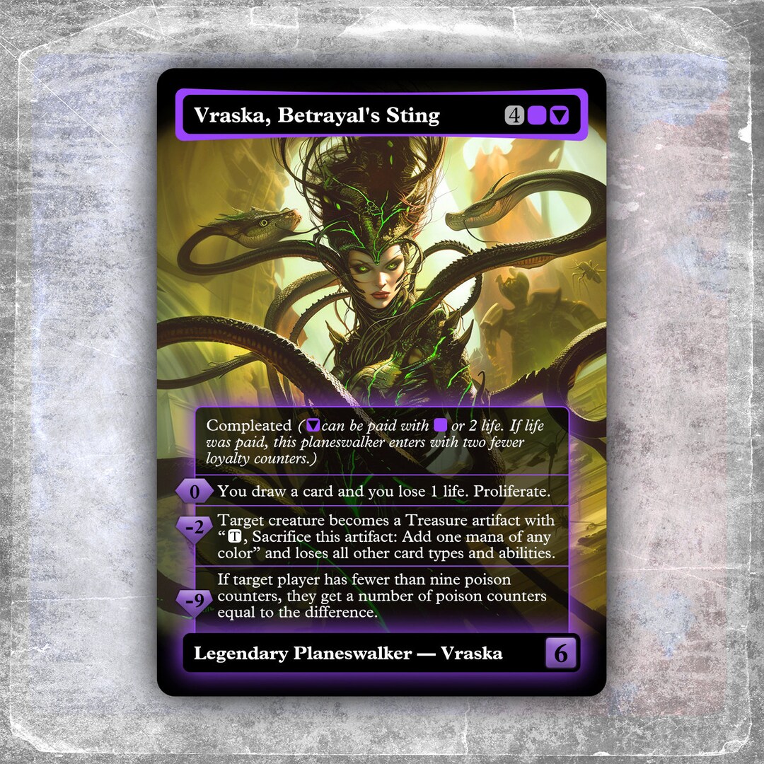 Vraska, Betrayal's Sting 6 alternative Custom Art / No Foil hyperion ...