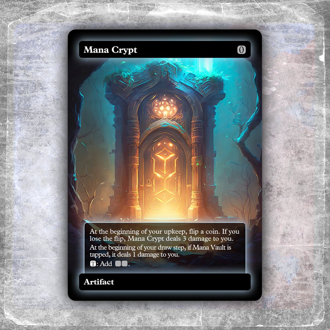 Mana Crypt 1 alternative Custom Art / No Foil hyperion Edh MTG Proxy - Etsy