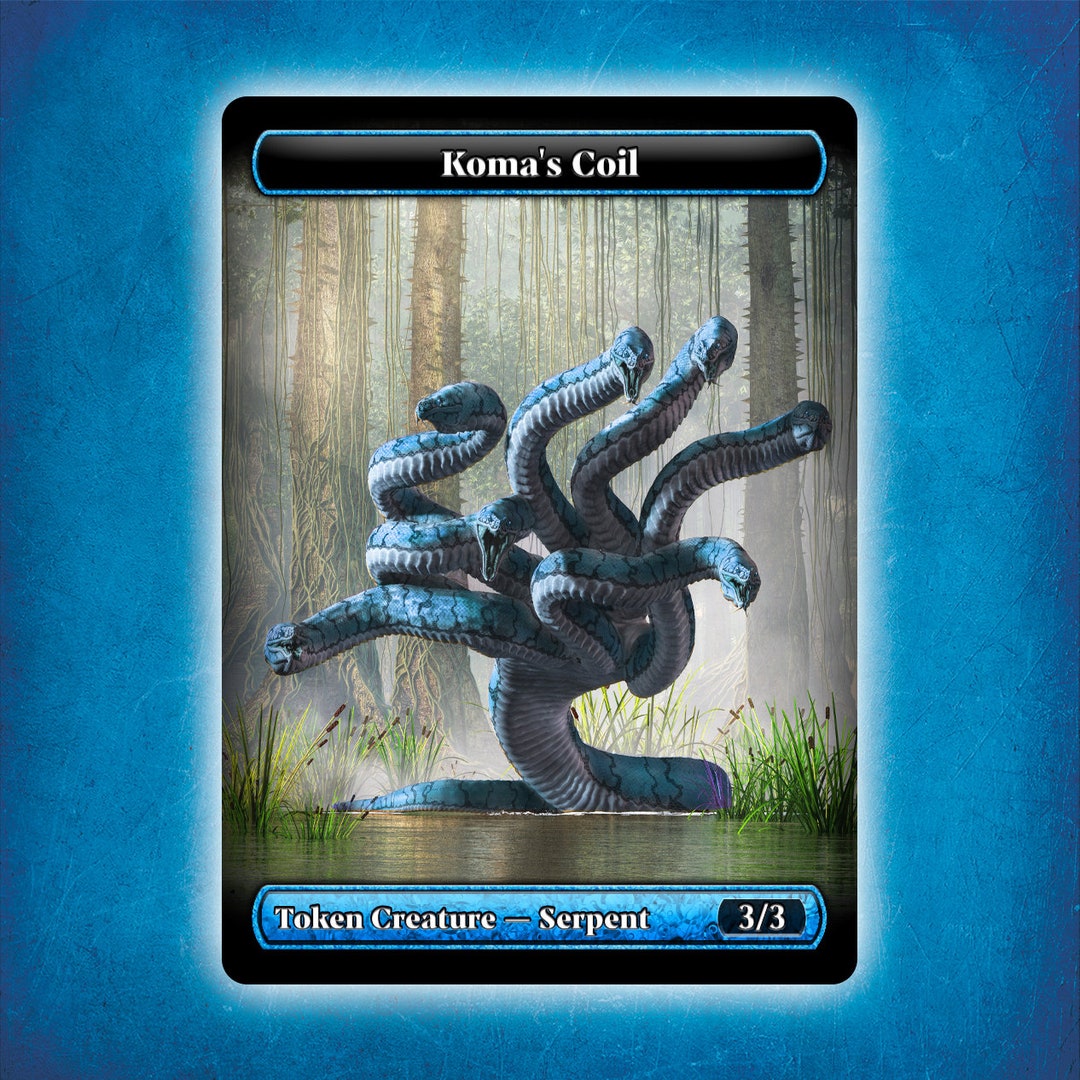 Token Koma's Coil 3/3 alternative Custom Art / No Foil Edh MTG Proxy - Etsy