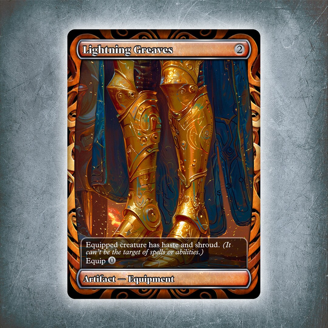 Lightning Greaves Full Art Masterpiece K 4 alternative Custom Art / No ...