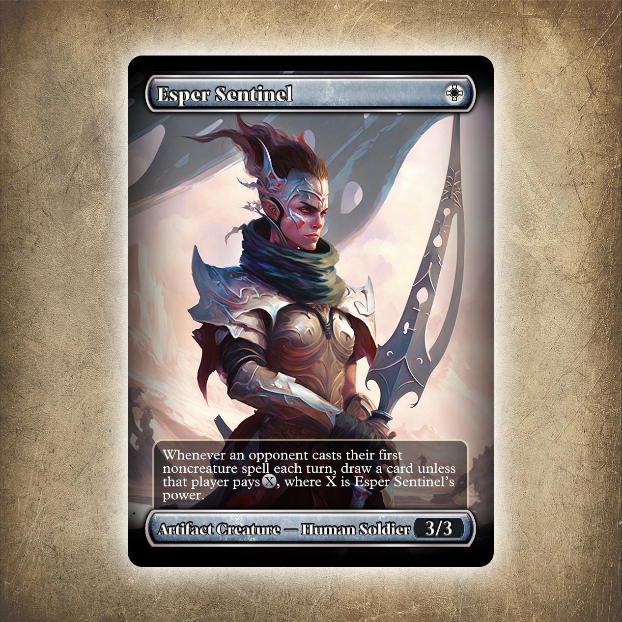 Esper Sentinel Full Art 3 alternative Custom Art / No Foil Edh MTG ...
