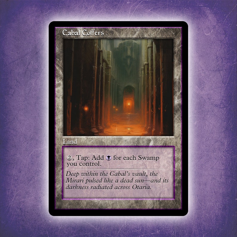 Cabal Coffers alternative Custom Art / No Foil vintage Retro Edh MTG Proxy - Etsy