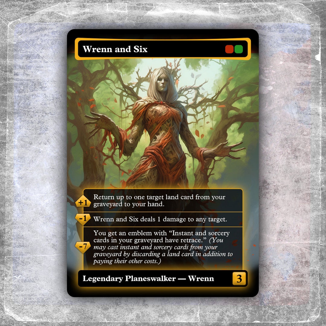 Wrenn and Six 1 alternative Custom Art / No Foil hyperion Edh MTG Proxy - Etsy