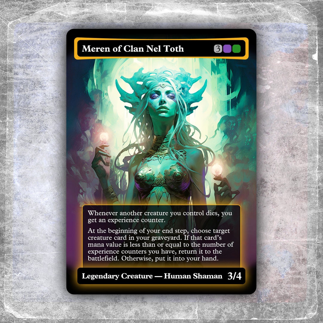 Meren of Clan Nel Toth 2 alternative Custom Art / No Foil hyperion Edh MTG Proxy - Etsy