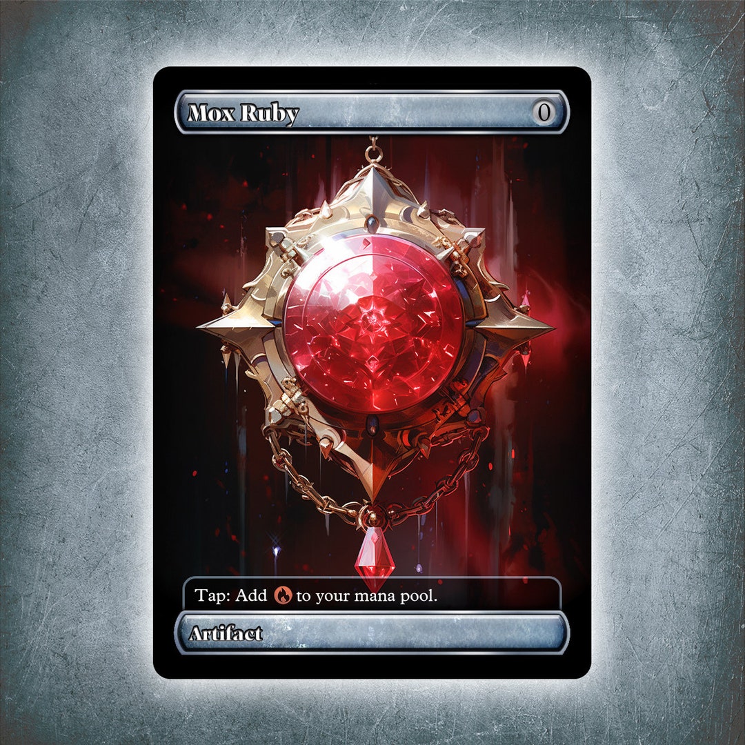 Mox Ruby Full Art power Nine alternative Custom Art / No Foil Edh MTG Proxy - Etsy