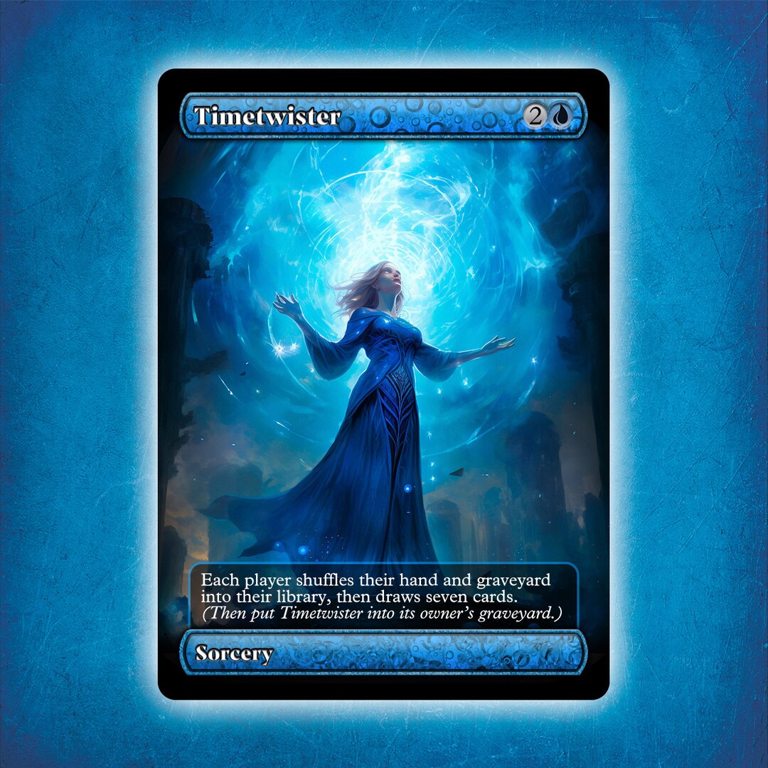 Timetwister Full Art 1 alternative Custom Art / No Foil Edh MTG Proxy - Etsy