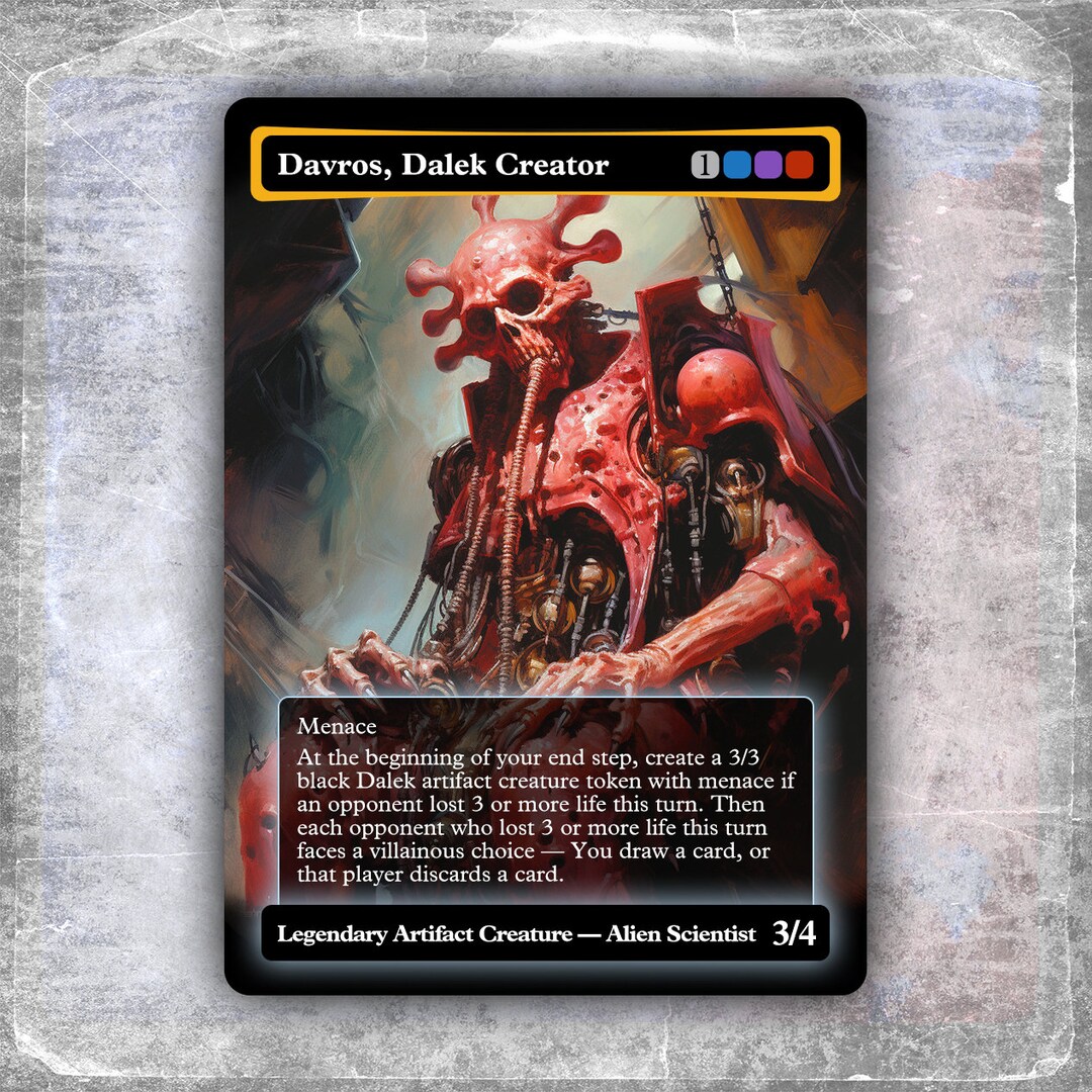 Davros, Dalek Creator 2 alternative Custom Art / No Foil hyperion Edh ...