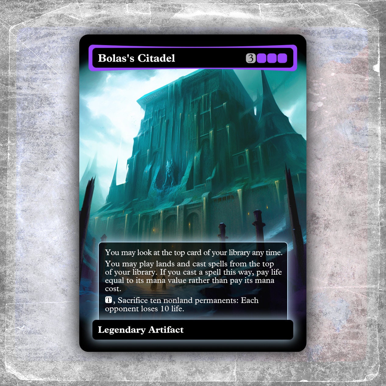 Bolas's Citadel 1 alternative Custom Art / No Foil hyperion Edh MTG ...