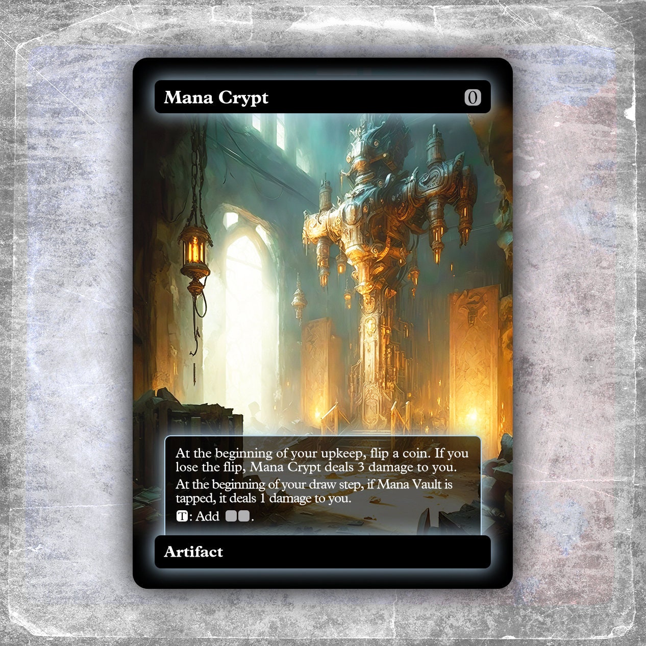 Mana Crypt PLAYSET 4 alternative Custom Art / No Foil - Etsy