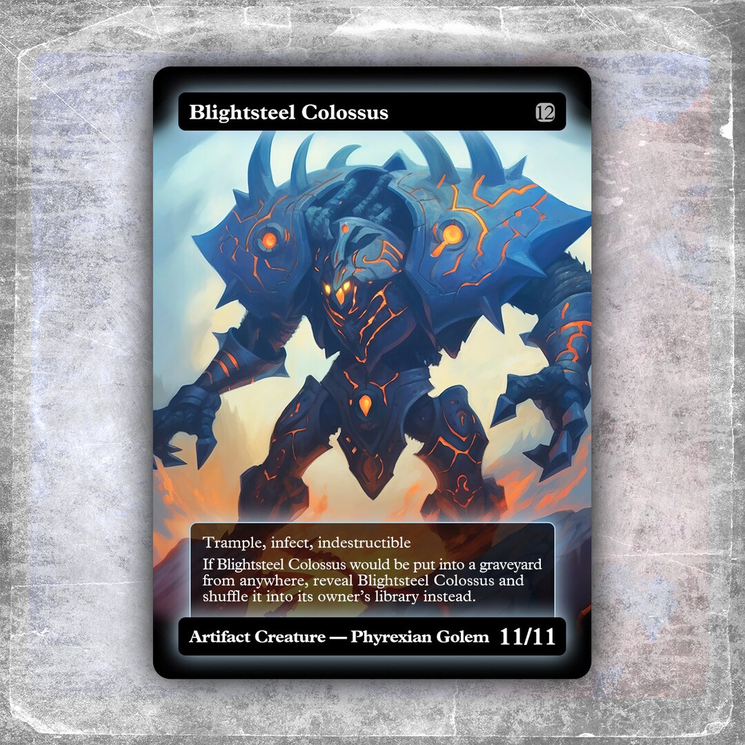 Blightsteel Colossus 4 alternative Custom Art / No Foil hyperion Edh ...