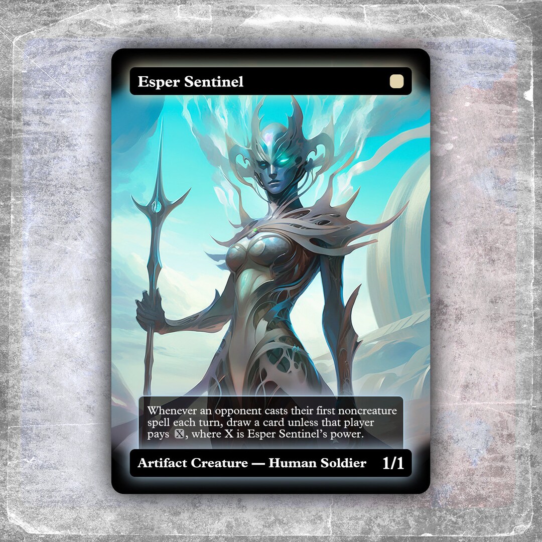 Esper Sentinel 3 alternative Custom Art / No Foil Edh MTG Proxy - Etsy