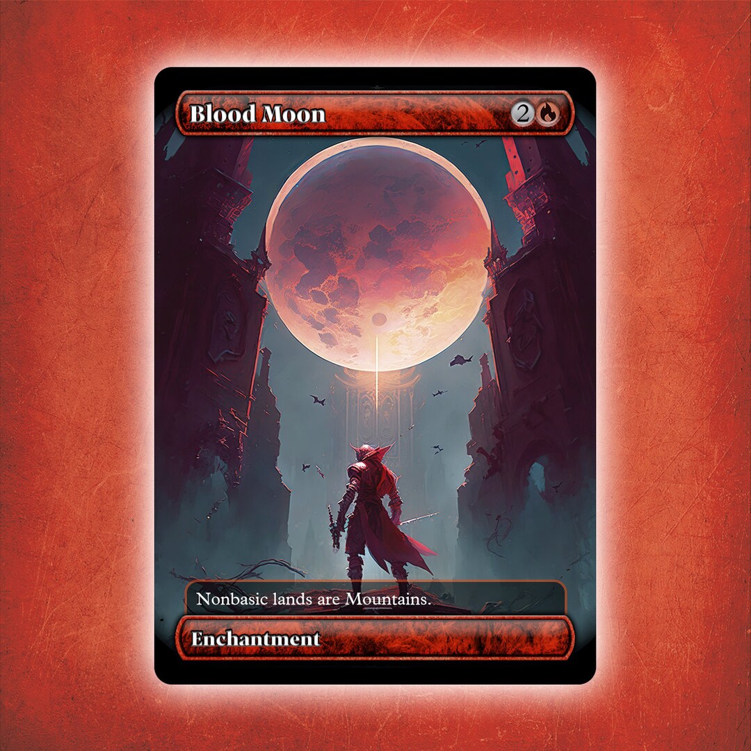 Blood Moon Full Art 2 alternative Custom Art / No Foil - Etsy