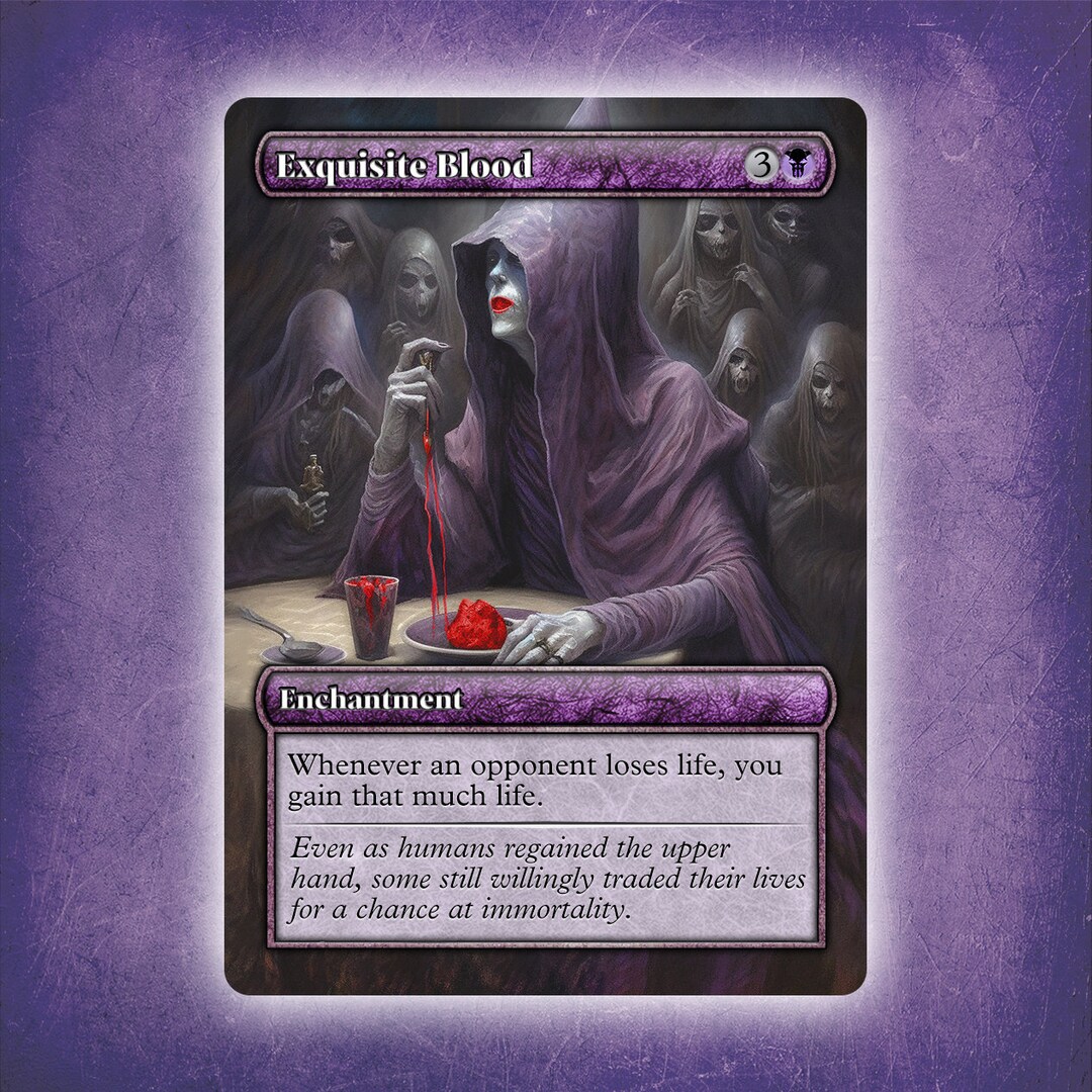 Exquisite Blood Extended Art alternative Custom Art / No Foil Edh MTG ...