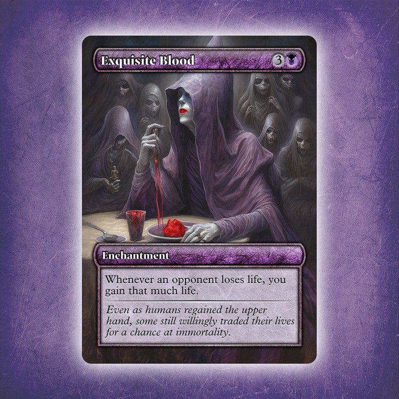 Exquisite Blood Extended Art alternative Custom Art / No Foil Edh MTG ...