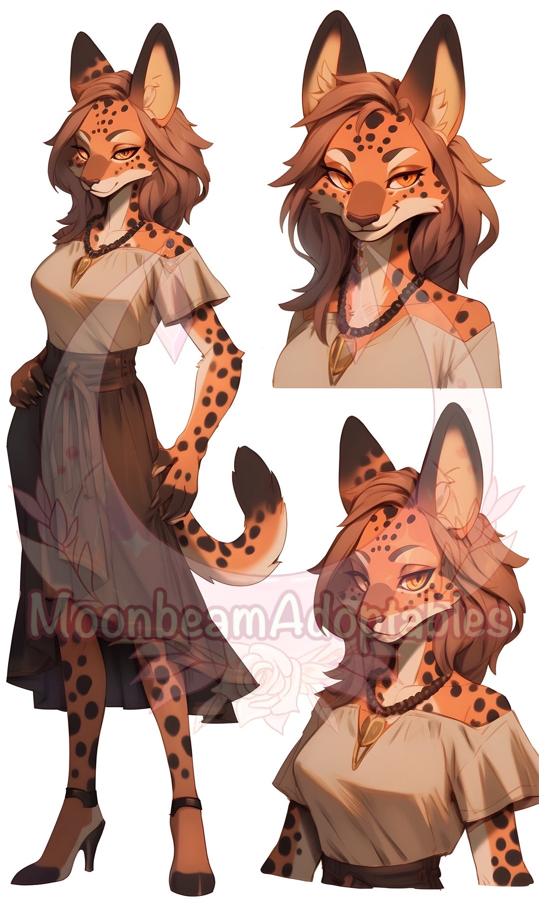 Adopt a Character Modern Serval Anthro Female Furry Fursona Character ...