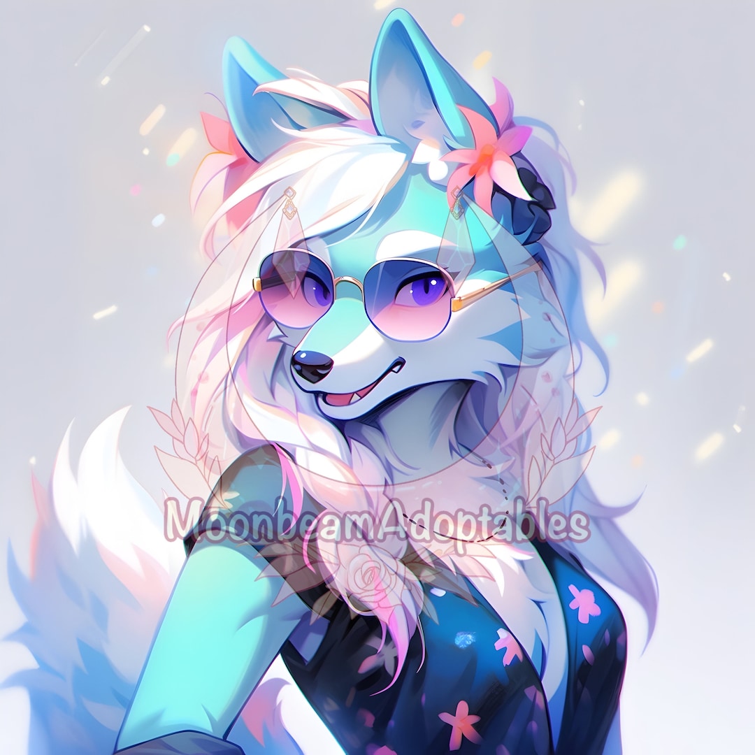 Adopt a Character Furry Anthro Wolf Tropical Fursona Female Character ...