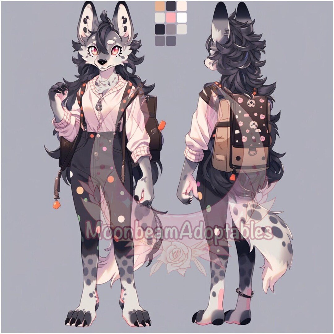 Adopt a Character Furry Anthro Wolf Character Adoptable Reference Sheet Fullbody Limited One ...