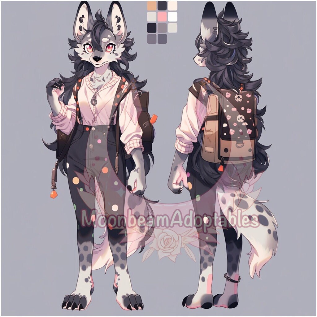 Adopt a Character Furry Anthro Wolf Character Adoptable Reference Sheet ...