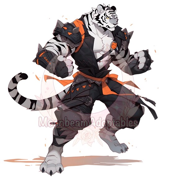 Anthro White Tiger