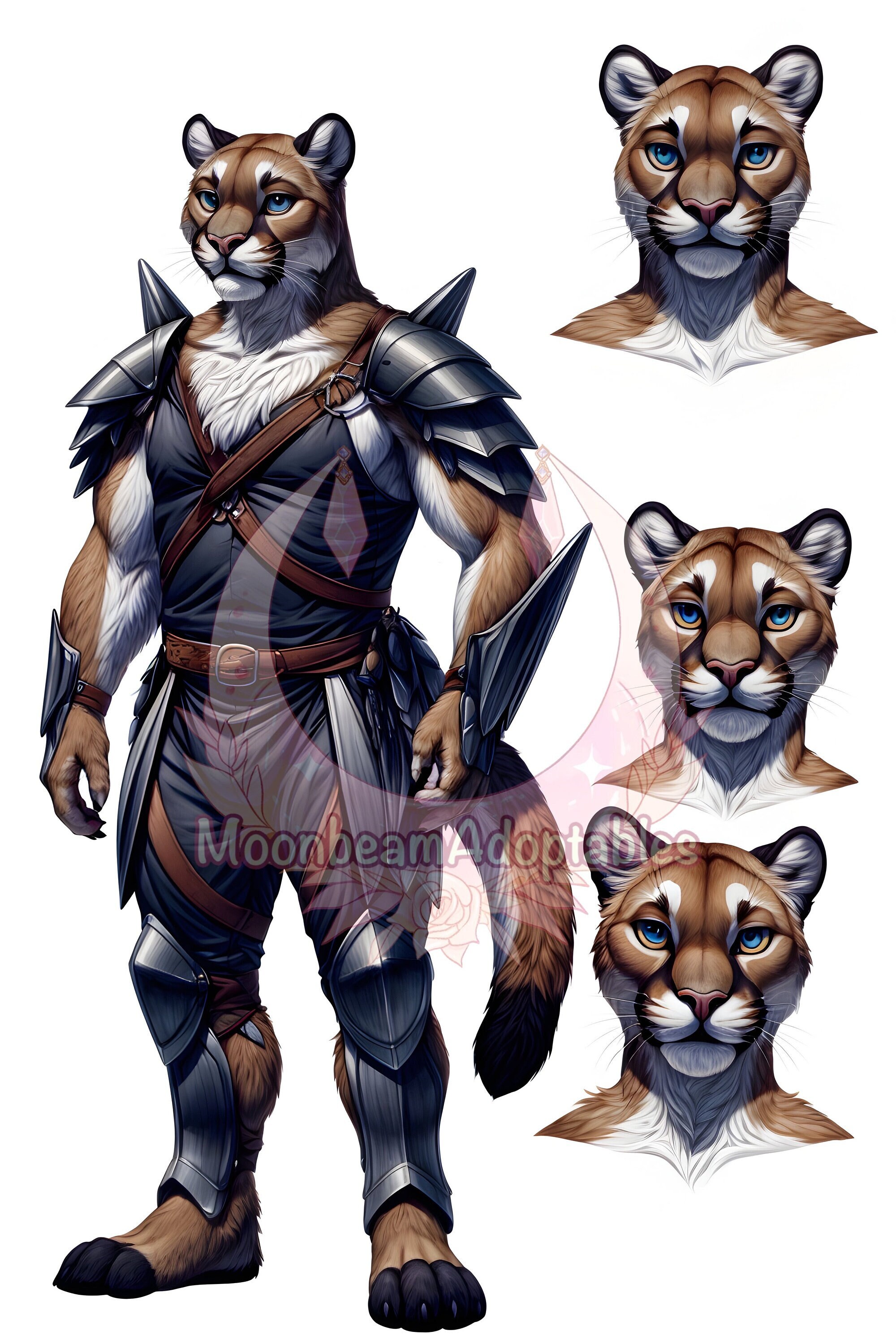 Adopt a Character Furry Anthro Cougar Puma Character Adoptable Fullbody ...