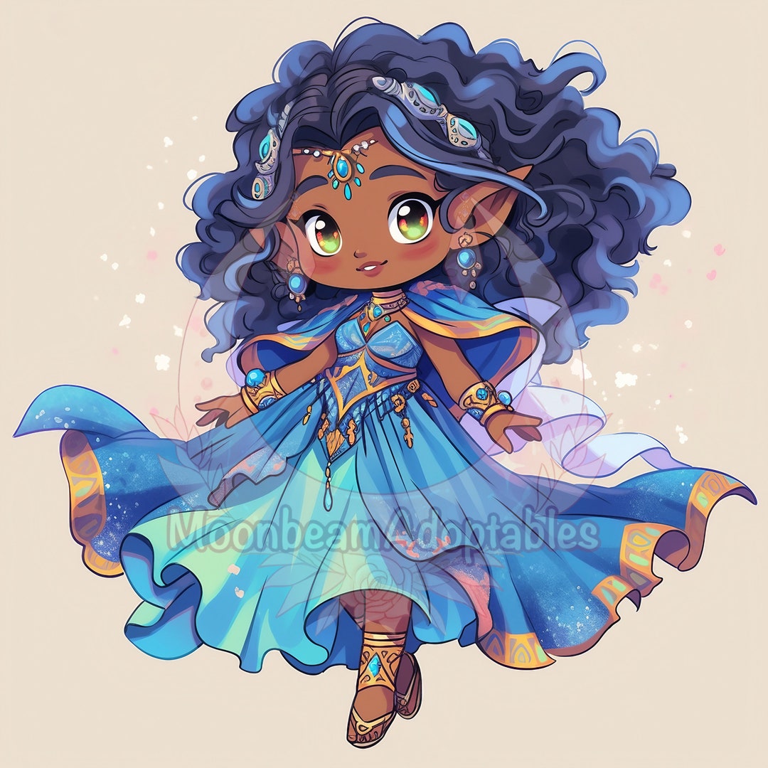 Adopt a Character Gilded Elven Dancer Character Adoptable Chibi - Etsy