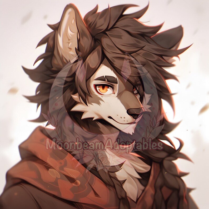 Adopt a Character Anthro Edgy Wolf Character Adoptable Portrait - Etsy