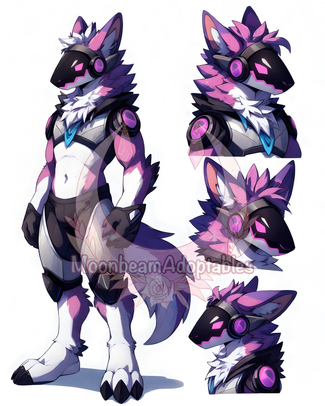 Adopt a Character Futuristic Protogen Character Adoptable Fullbody ...