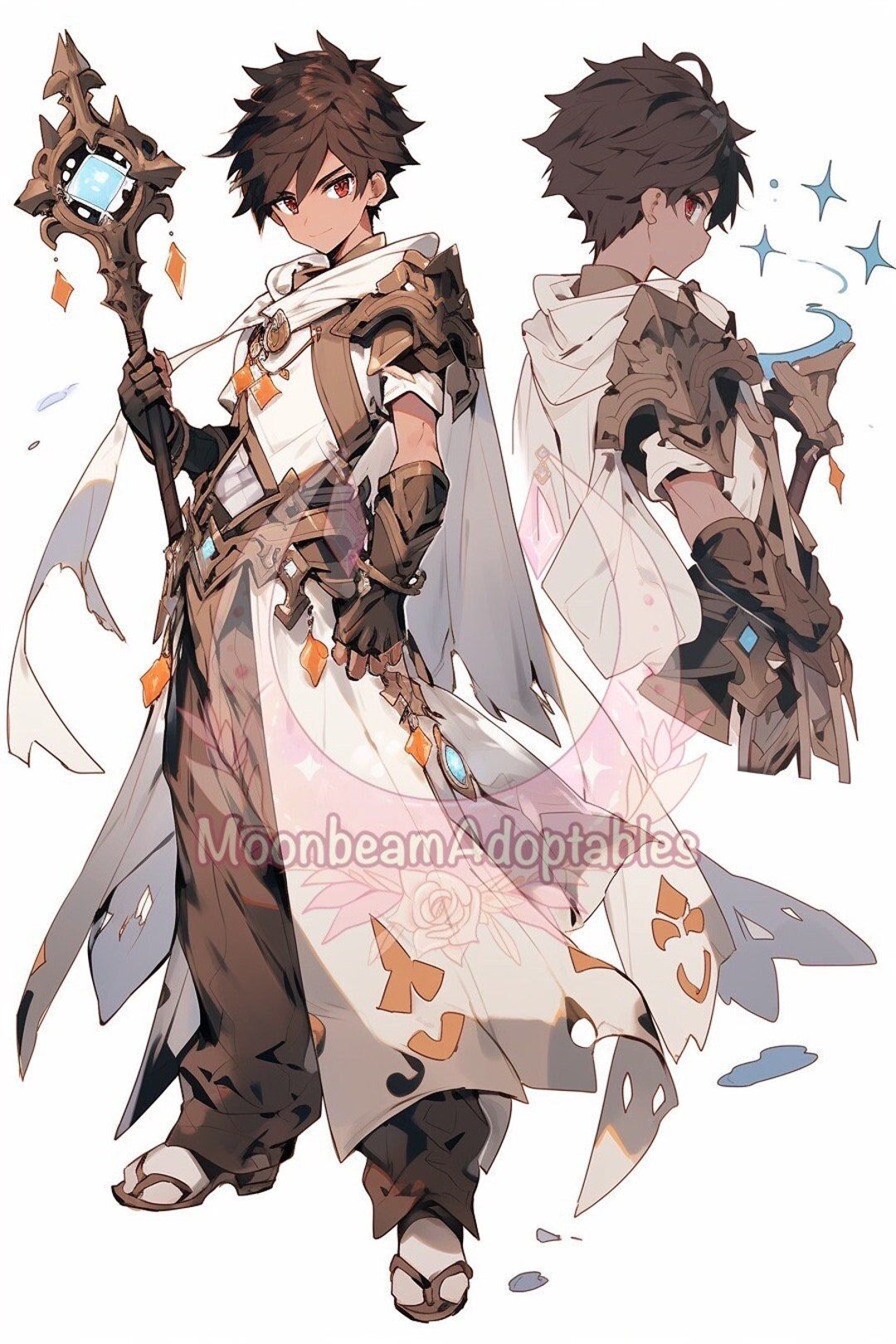 Adopt a Character Male Human Fantasy Anime Adventurer Mage Character ...