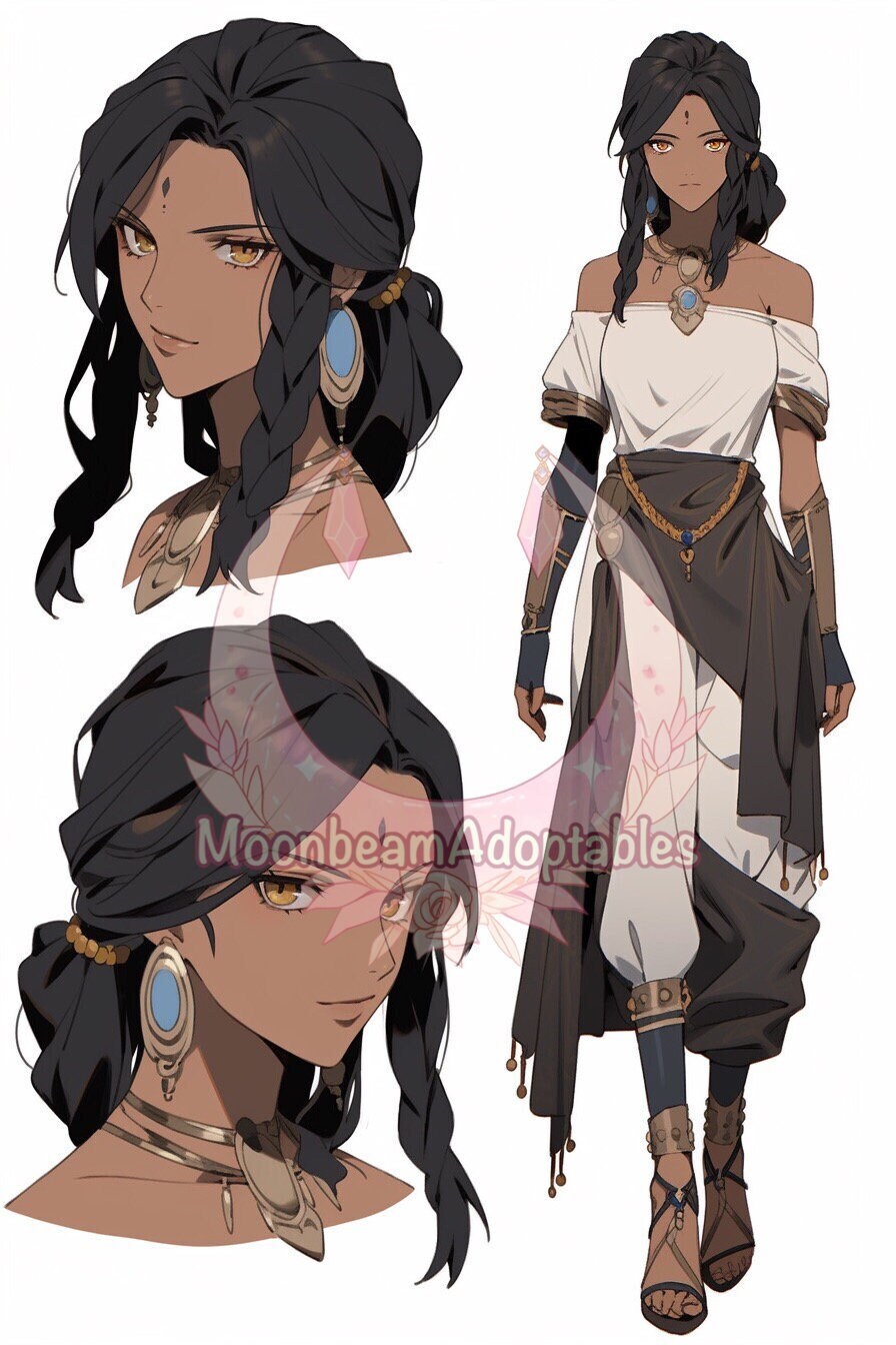 Adopt a Character Female Human Fantasy Character Adoptable Full Body - Etsy
