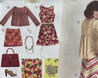 Uncut Simplicity Sewing Pattern 2059 Lisette Continental Blouse Dress ...