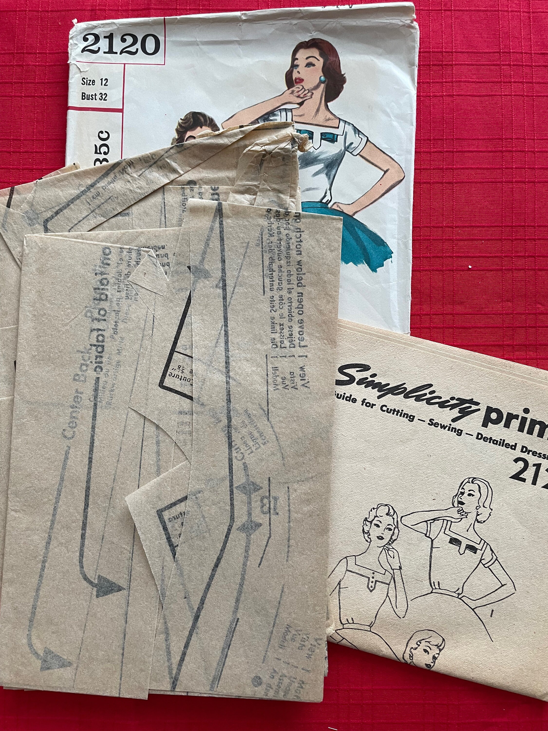 Vintage Simplicity 1957 - #2120 Misses' and Women's Blouse (size 12 ...