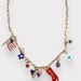 4th of July Patriotic Charm Necklace | Gold Charm Necklace - Etsy