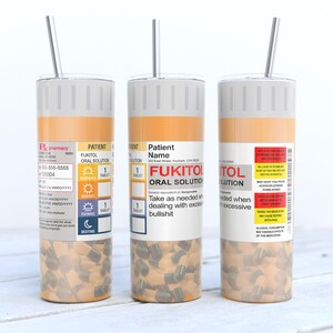 Funny Prescription Label Fukitol Tablets Design Digital Download ...
