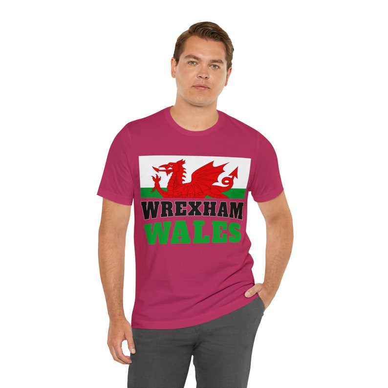 Wrexham Wales Football Wrexham Soccer Flag Unisex Jersey Short Sleeve ...