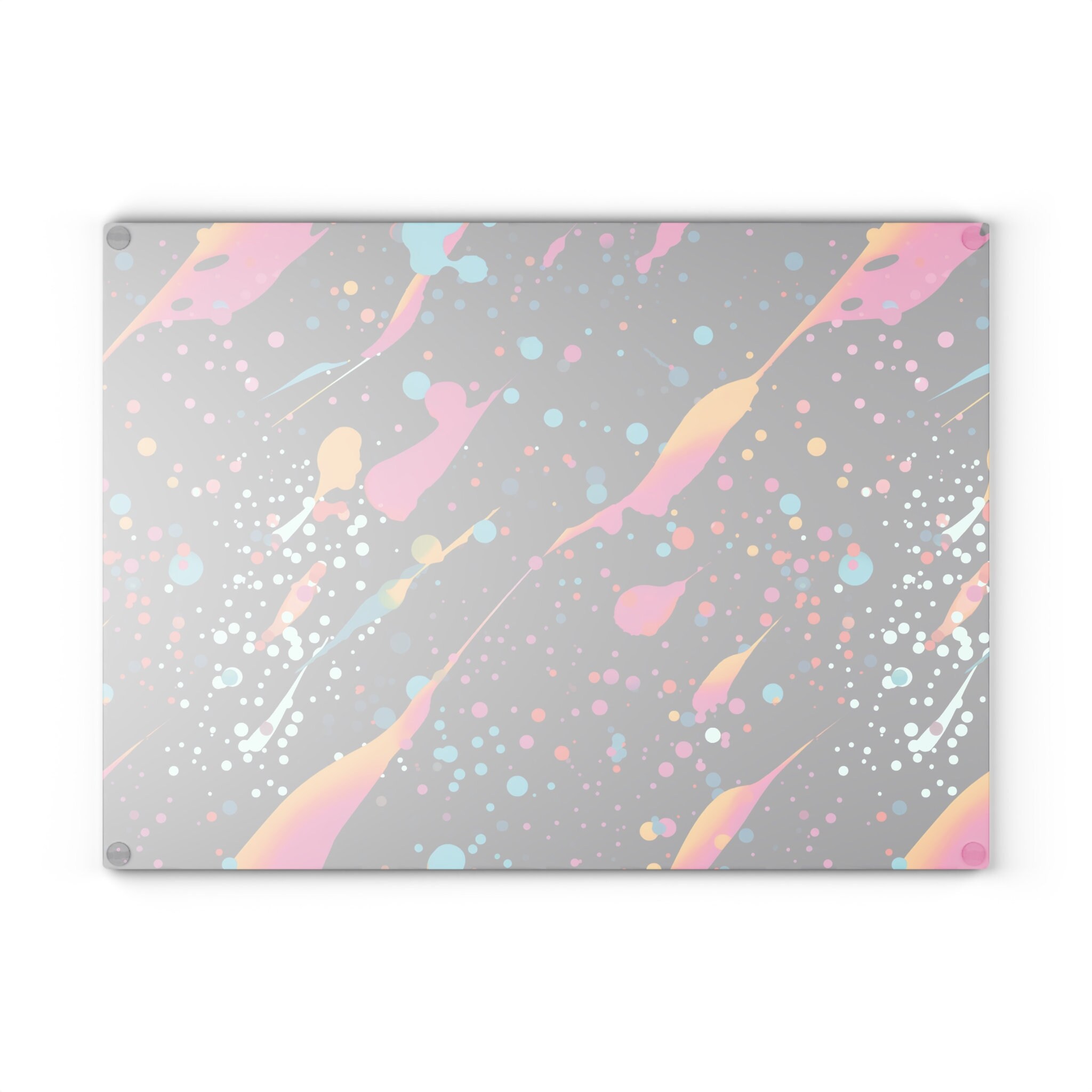 Artistic Paint Splatter Glass Cutting Board - Etsy