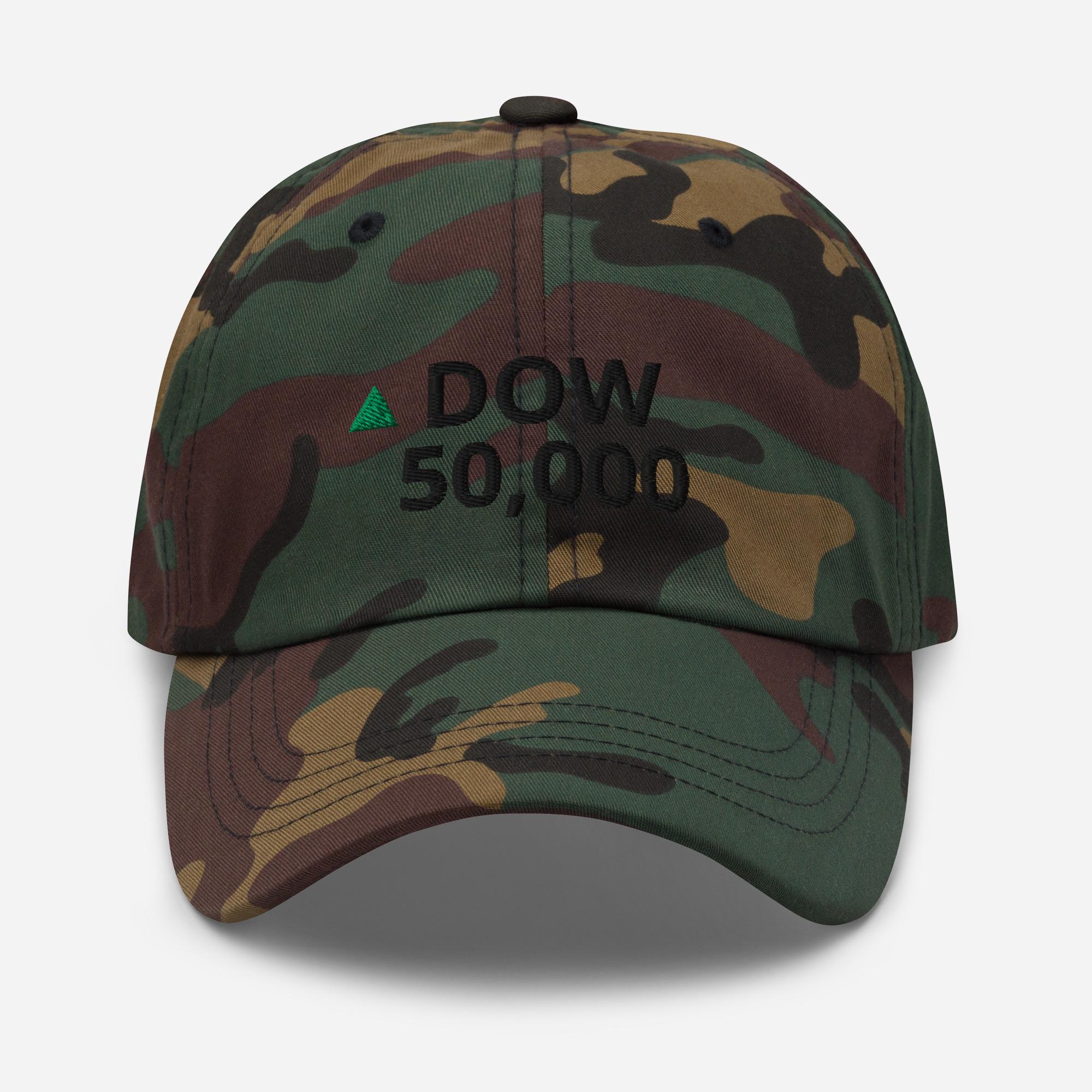 Dow 50,000 Hat With Custom Embroidery on Back - Personalized Stock ...