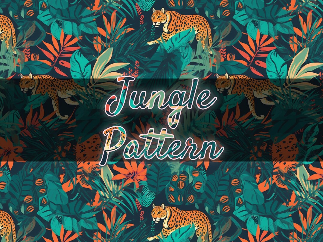 Jungle #12 Pattern - Original Design Great for Arts and Crafts, Paper ...