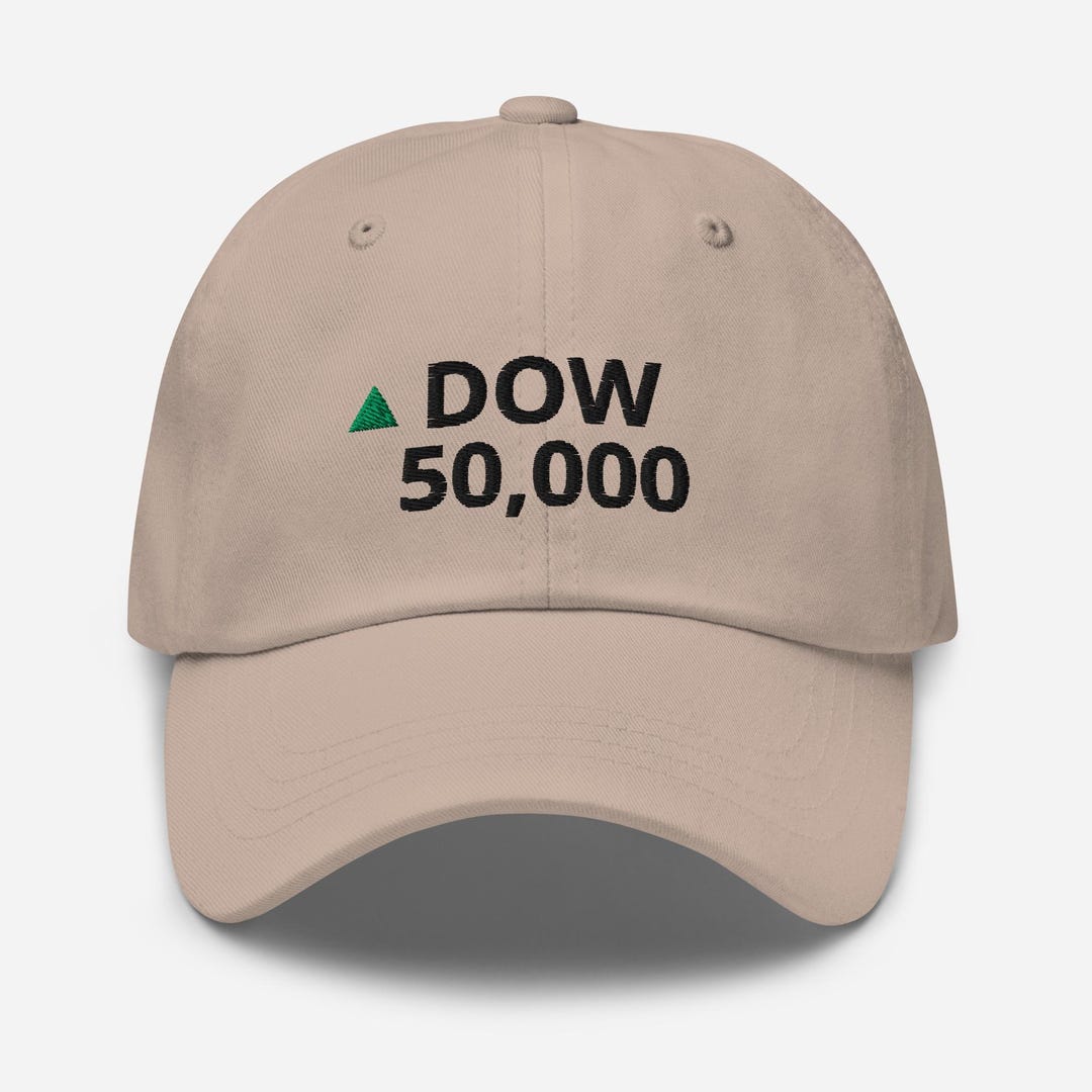 Dow 50,000 Hat With Custom Embroidery on Back - Personalized Stock ...