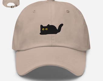 Not of This World, Alien Cat Embroidered Hat With Adjustable Strap Back ...