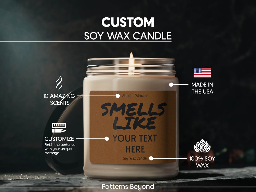 Custom Scented Soy Wax Candle, Personalized Gift for Her - Etsy