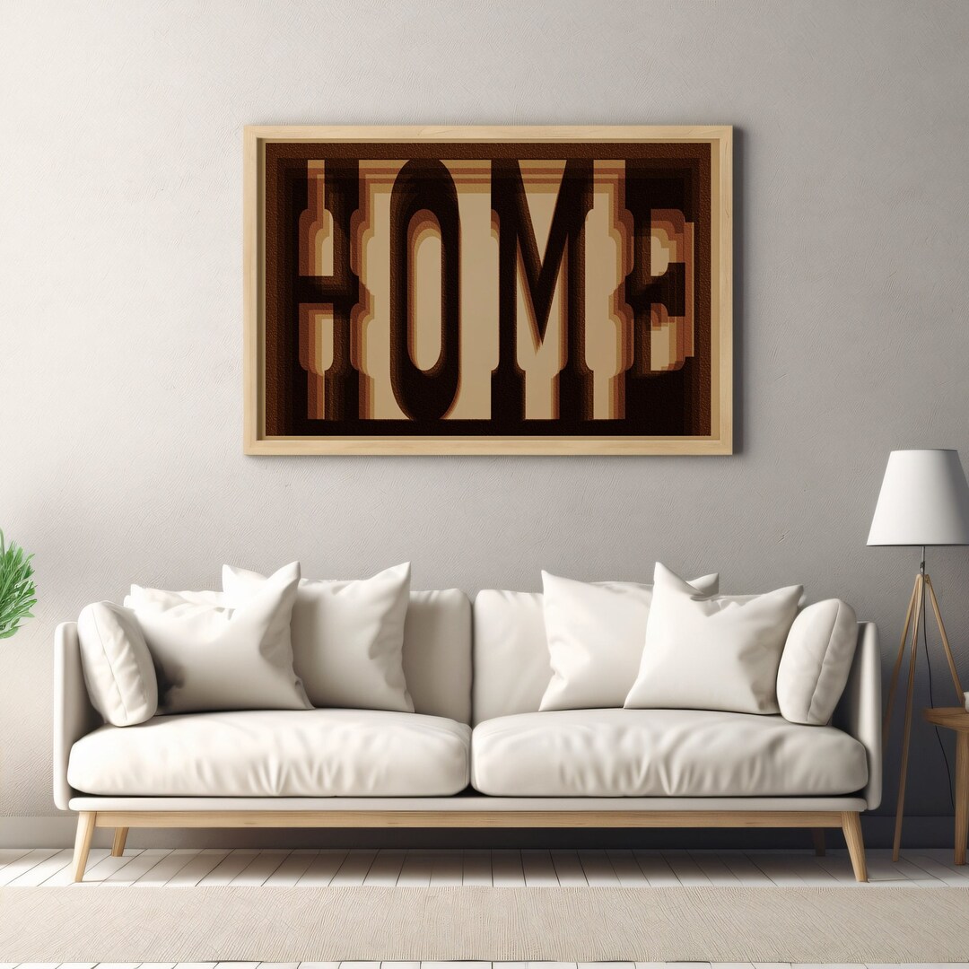 Home - Typography Art Print, Western Decor, Ranch House Decor, Southern ...