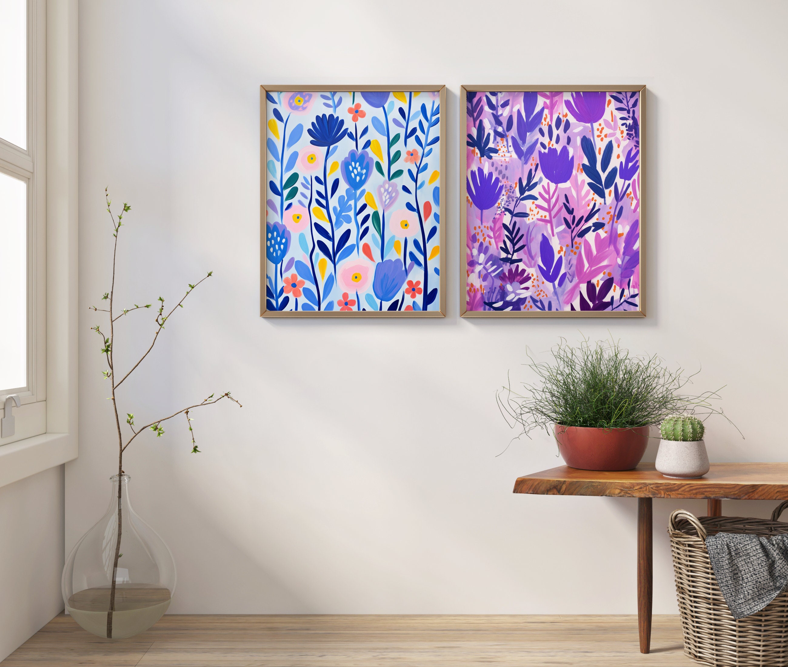 Spring Printable Floral Set of Color Prints Spring Flowers Botanical ...