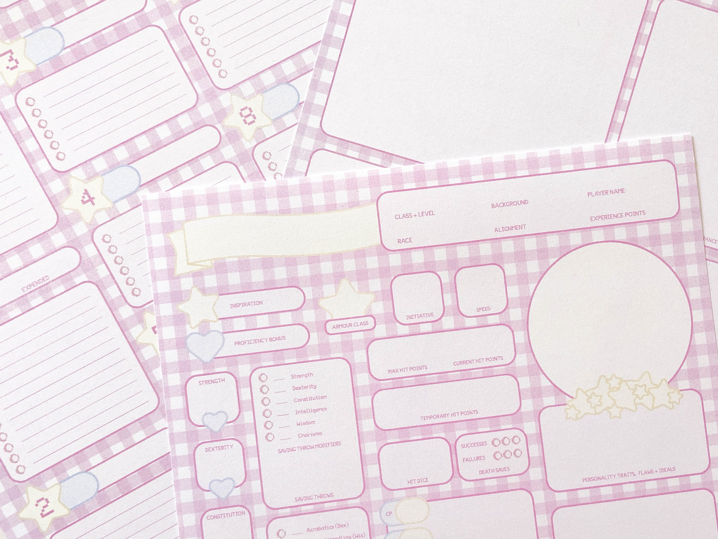 Character Sheet 5 Pack D&D 5e Form Fillable Printable PDF - Etsy