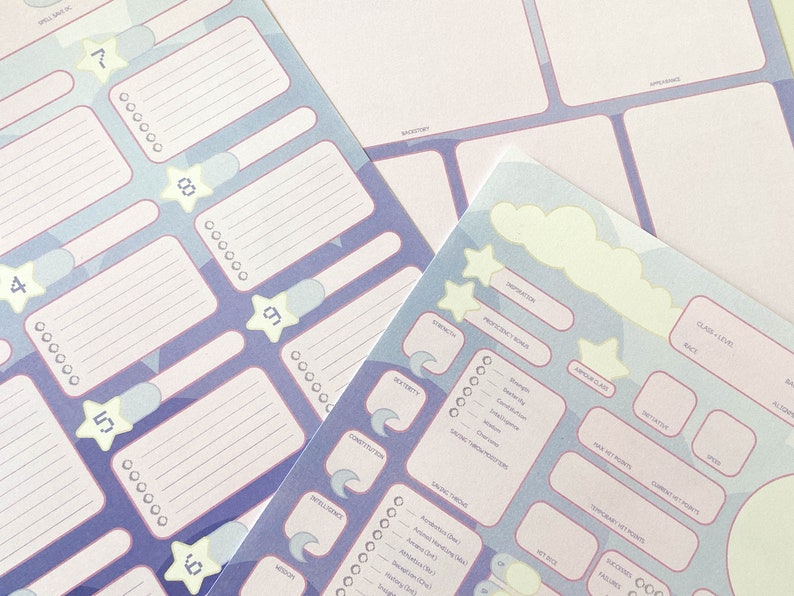 Night Character Sheet — D&D 5e — Form Fillable + Printable PDF - Etsy ...