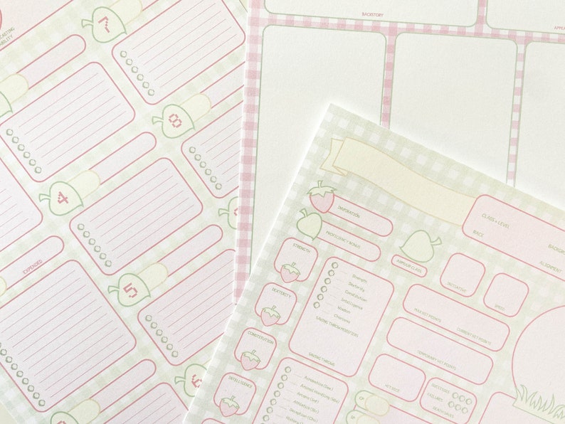 Picnic Character Sheet — D&D 5e — Fillable + Printable PDF - Etsy