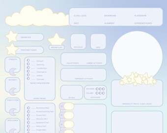 Picnic Character Sheet — D&D 5e — Fillable + Printable PDF - Etsy